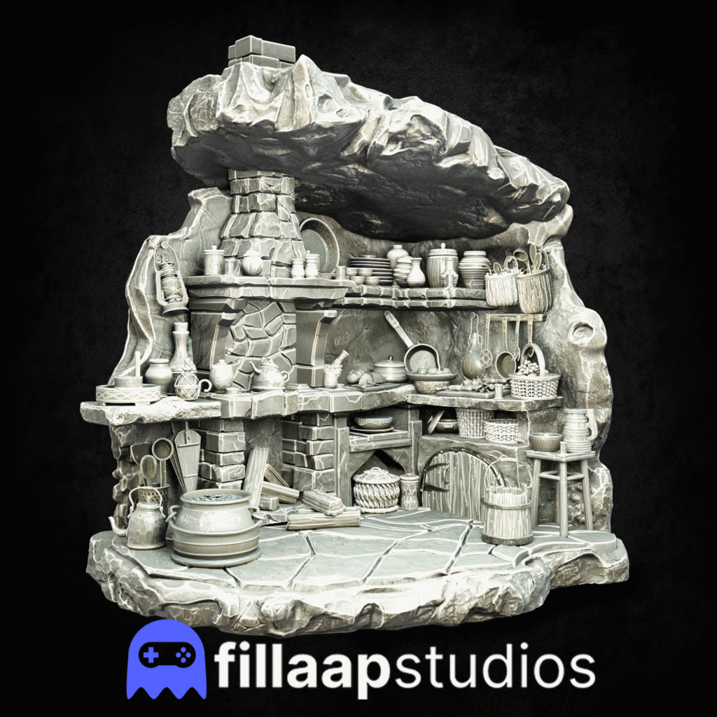 Stylized Kitchen - High Poly - Fillaap Studios